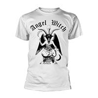 Angel Witch T Shirt - Baphomet (White)