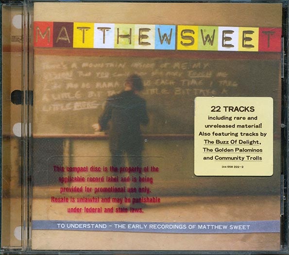 Matthew Sweet CD - To Understand: The Early Recordings Of Matthew Sweet