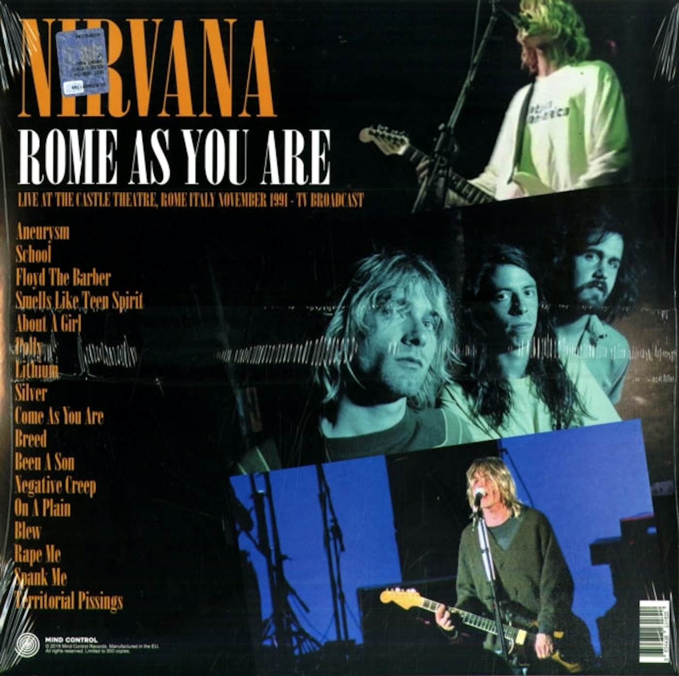 Nirvana LP Vinyl Record - Rome As You Are (Live At The Castle Rome 19 ...