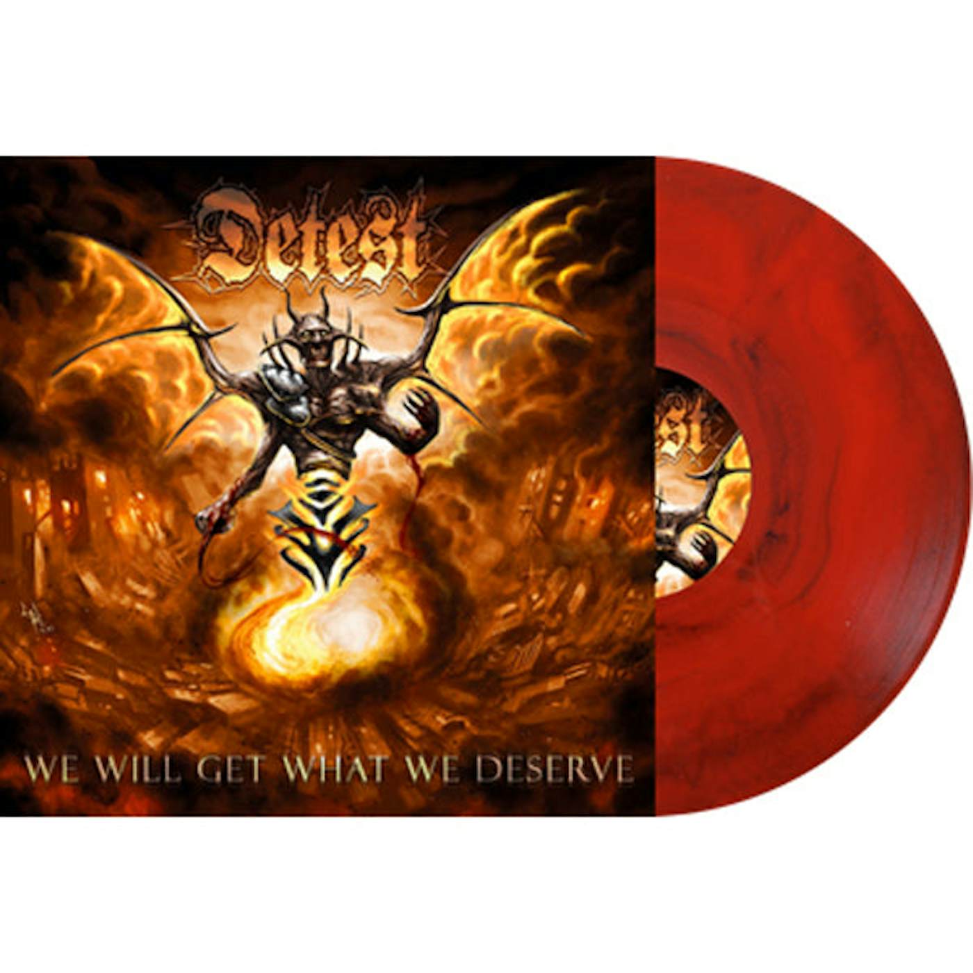 Detest LP - We Will Get What We Deserve (Marble Red/Black Vinyl)