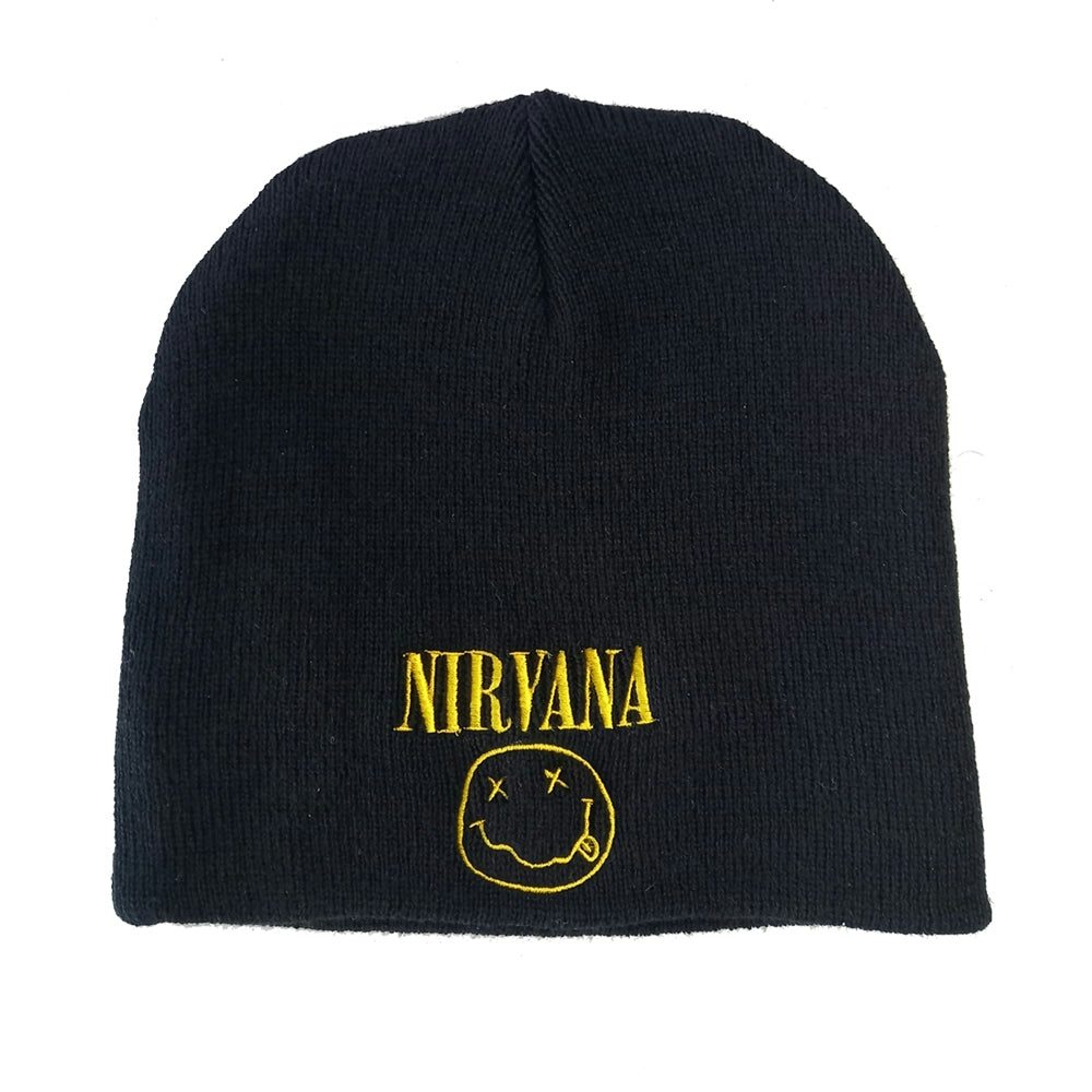 Nirvana Beanie - Smiley Logo (No Cuff)