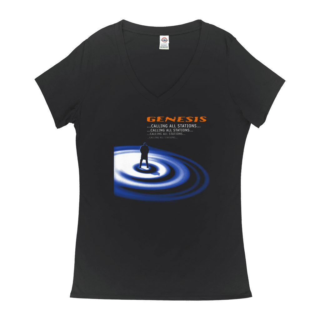 Genesis Ladies' V-neck T-Shirt | Calling All Stations Album Cover ...