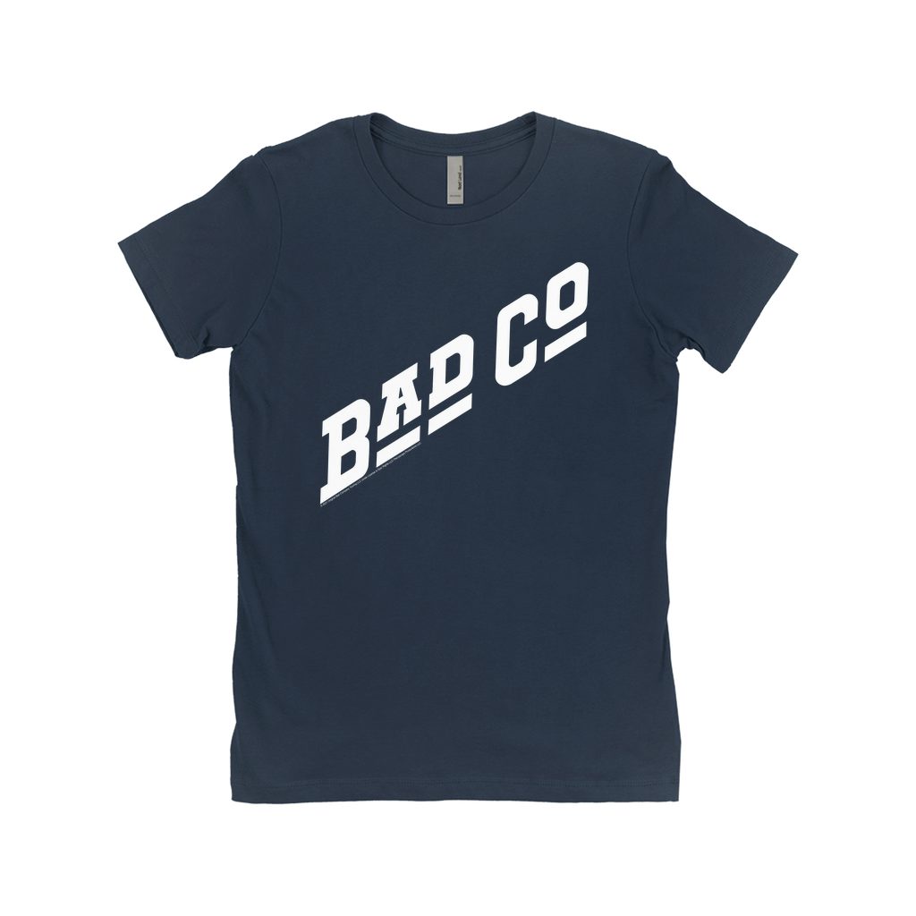 Bad Company Ladies' Boyfriend T-Shirt | Classic Bad Company Logo White ...