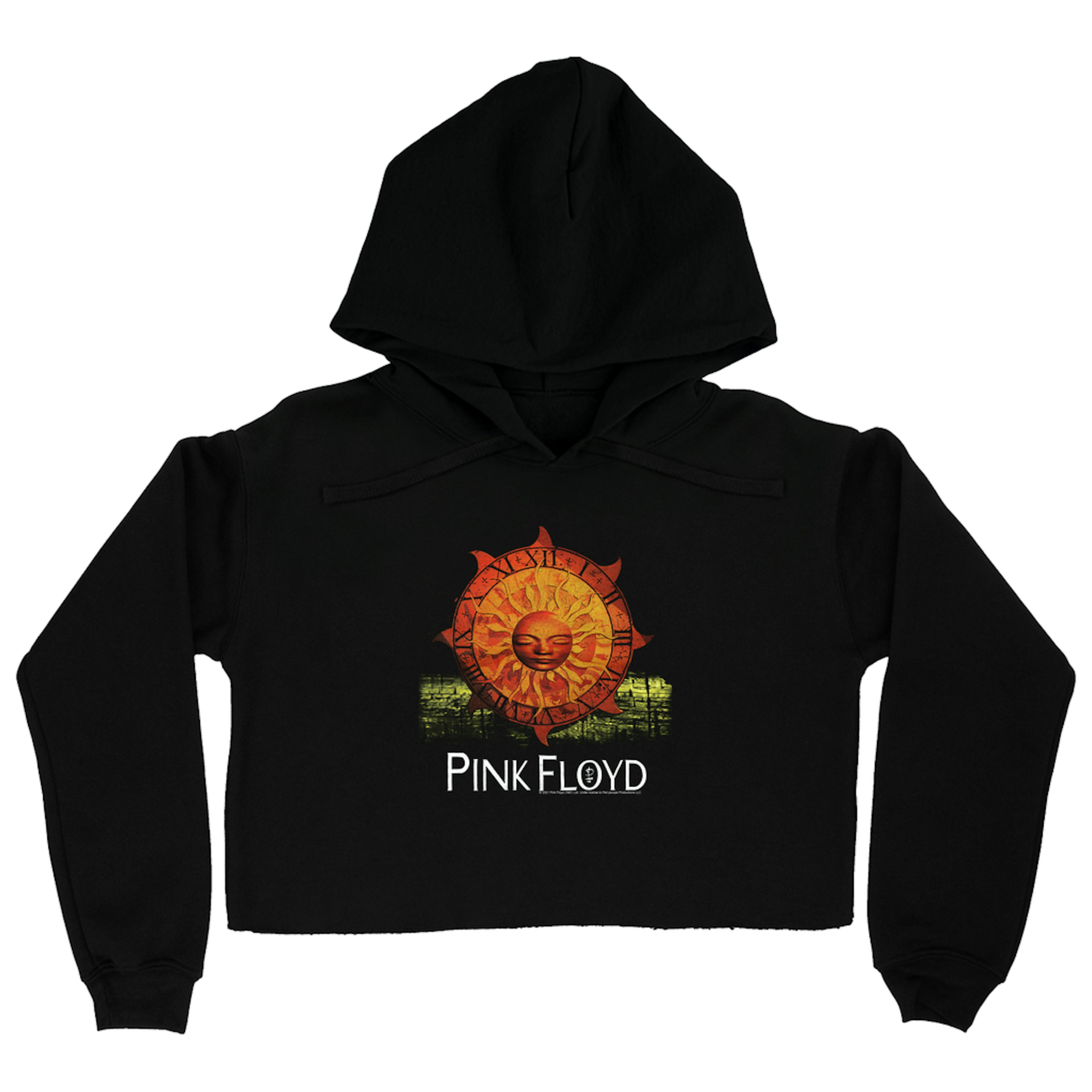 Pink Floyd Hoodie | Sundial Brockum Design Distressed Pink Floyd Crop ...