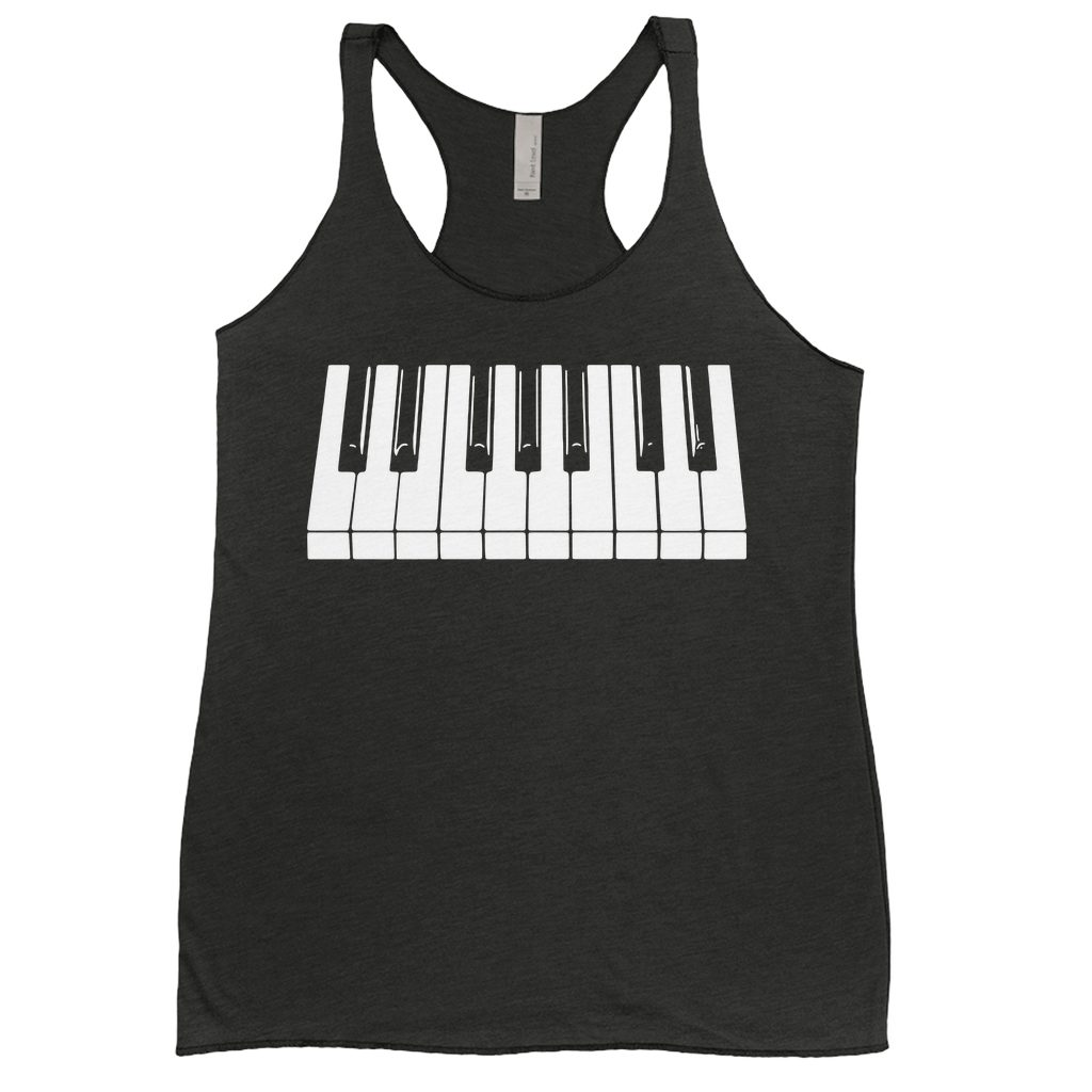 Merchbar Music Life Ladies' Tank Top | Piano Keys Merchbar Music Life Shirt