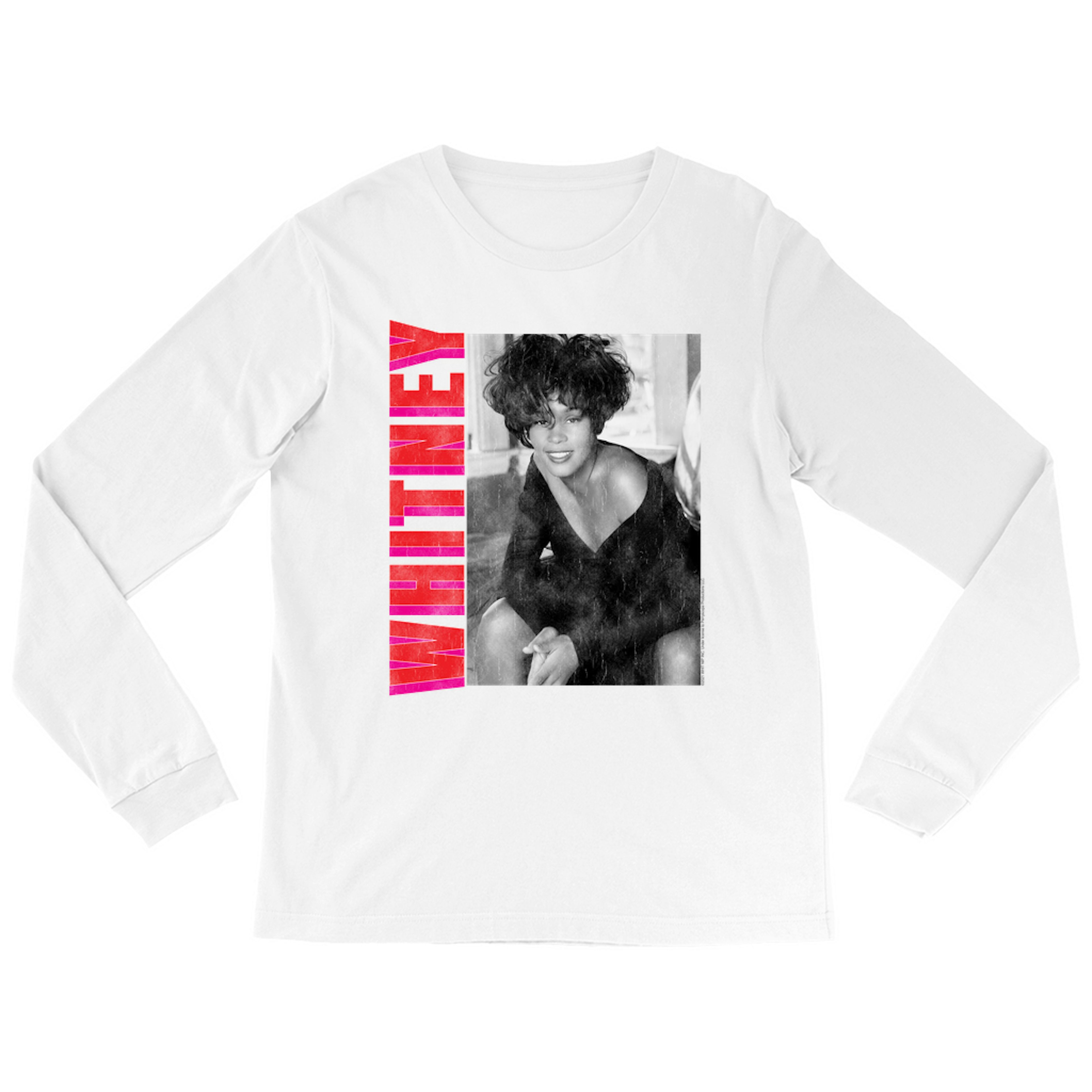 Whitney Houston Long Sleeve Shirt | Whitney Pink And Red Design ...