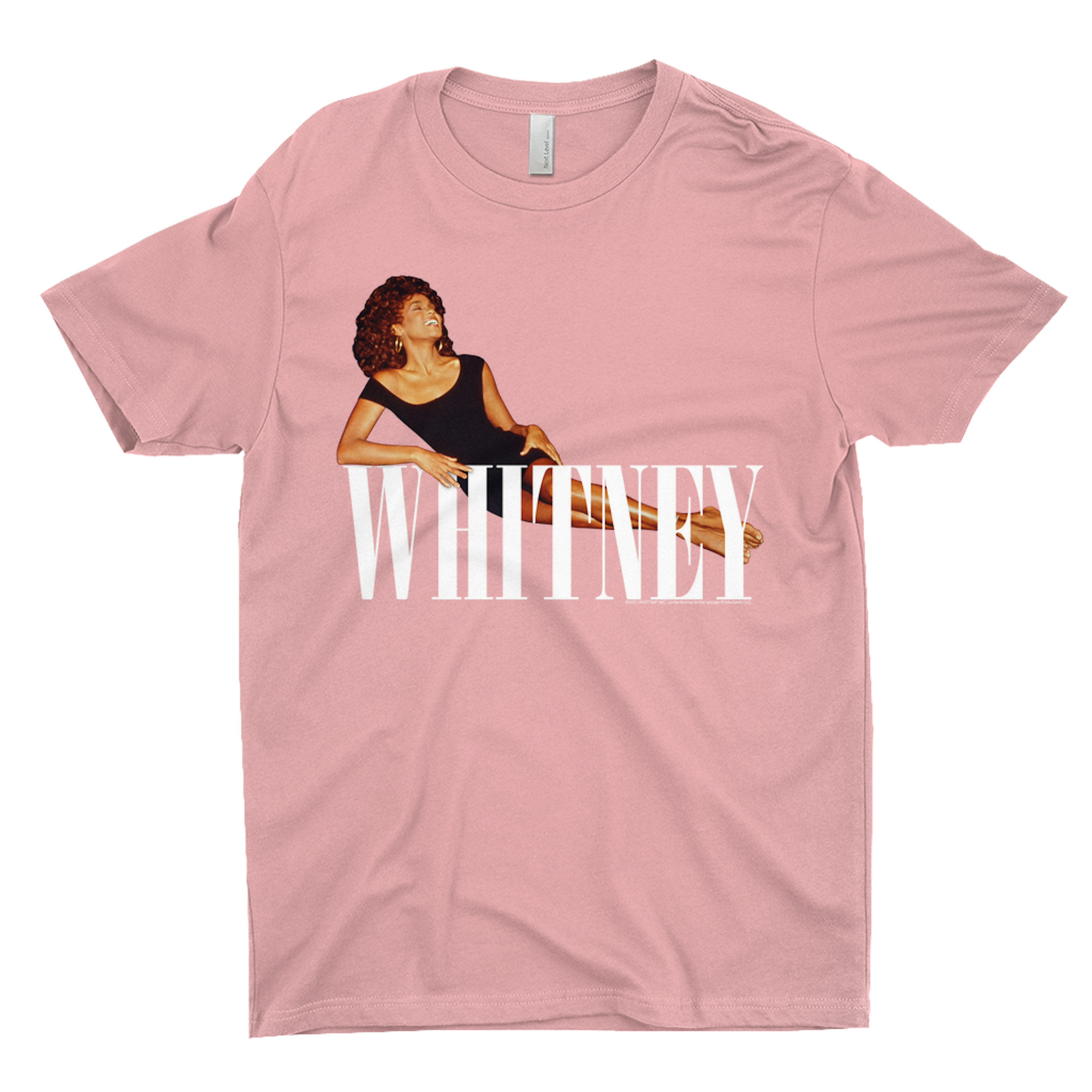Whitney Houston T-Shirt | Whitney Laying On Logo White Whitney Houston ...