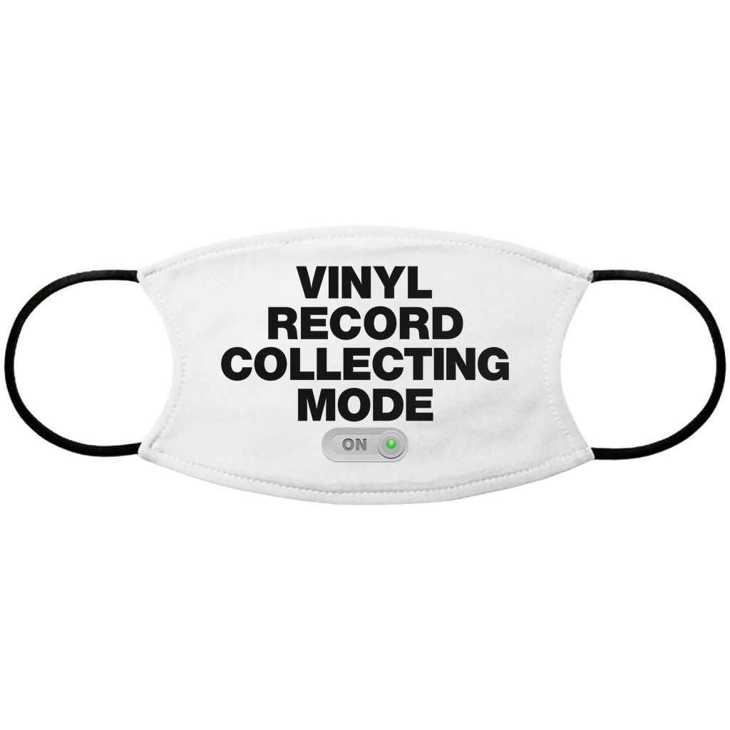 Merchbar Music Life Face Mask | Vinyl Record Collecting Mode On ...