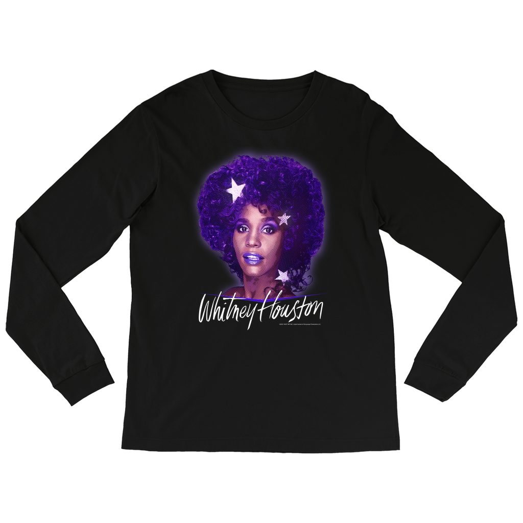 Whitney Houston Long Sleeve Shirt | Whitney Album Photo Purple Design ...