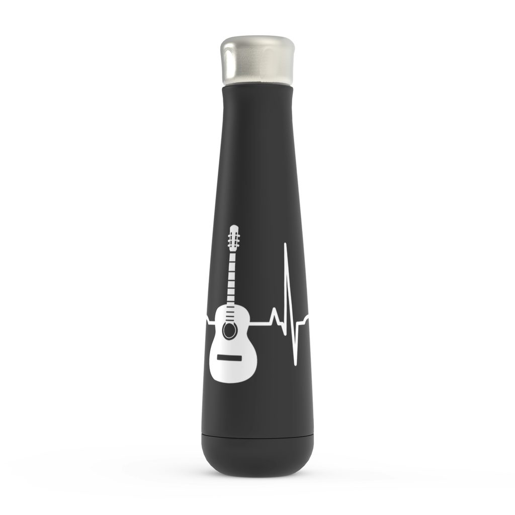 Merchbar Music Life Water Bottle | Acoustic Guitar Heartbeat Merchbar ...