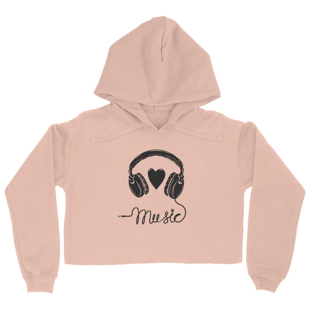 Merchbar Music Life Hoodie | I Heart Music Merchbar Music Life Crop Hoodie
