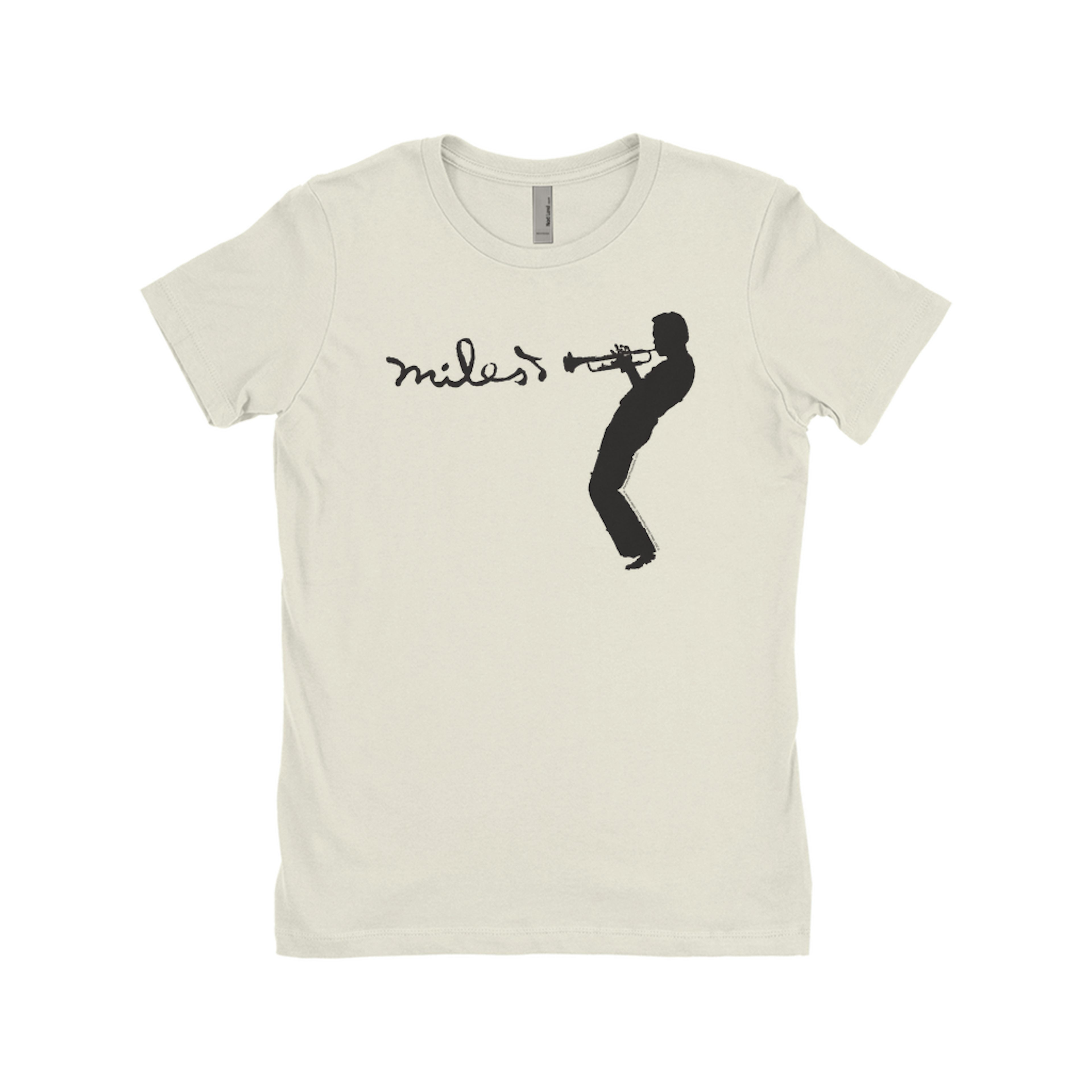 Miles Davis Ladies' Boyfriend T-Shirt | Miles Playing Trumpet Logo ...