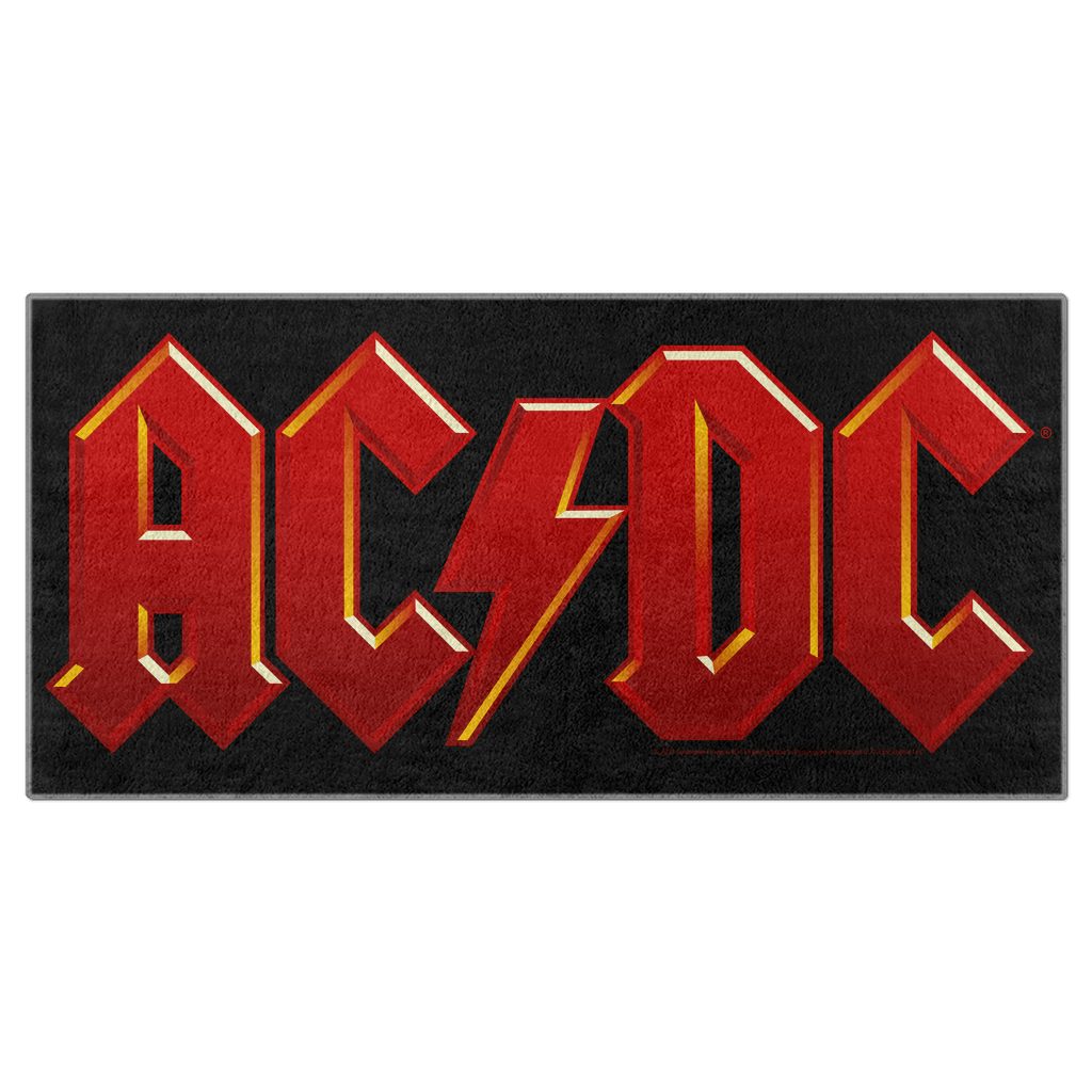 AC/DC Beach Towel | Classic Red and Yellow Logo Towel (Merchbar Exclusive)