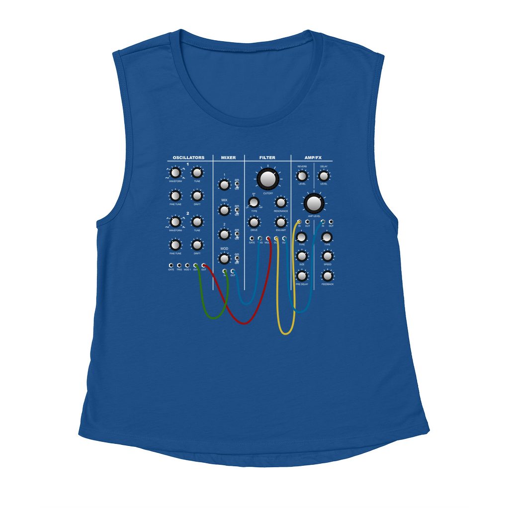 Merchbar Music Life Muscle Tank | Modular Synth Chest Panel Merchbar ...