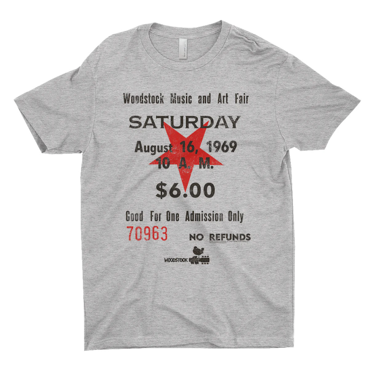Woodstock T-Shirt | Woodstock Music And Art Fair Ticket Stub Design ...