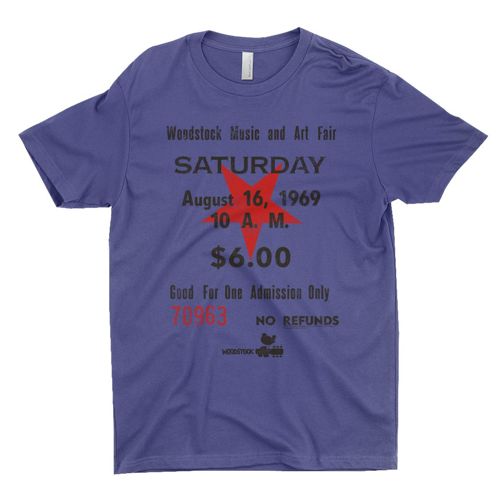 Woodstock T-Shirt | Woodstock Music And Art Fair Ticket Stub Design ...