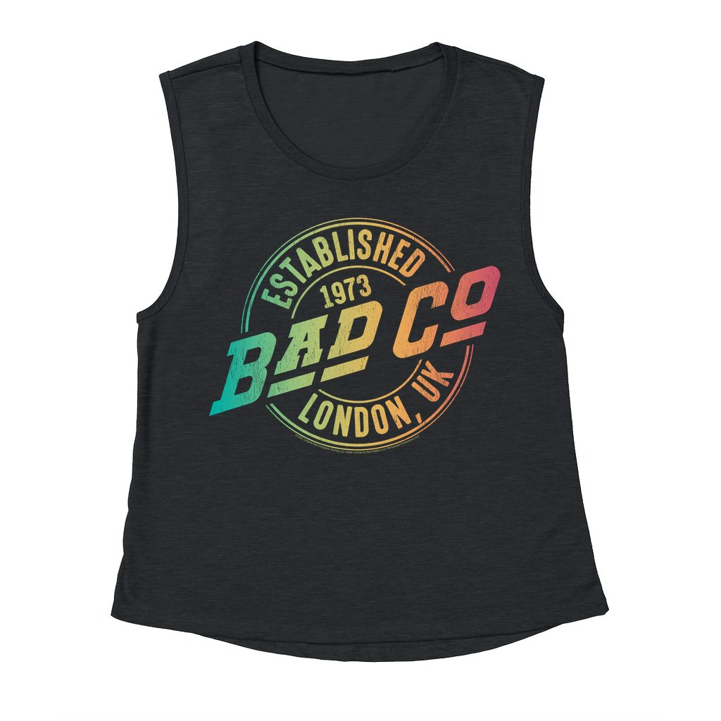 Bad Company Ladies' Muscle Tank Top | Rainbow Ombre Est. 1973 London ...