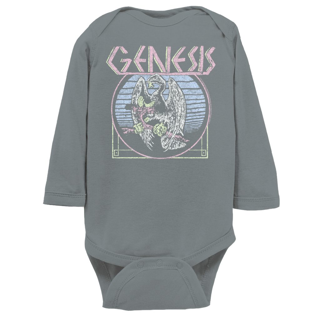 Genesis Long Sleeve Bodysuit | Pastel Vintage Genesis Logo Distressed ...