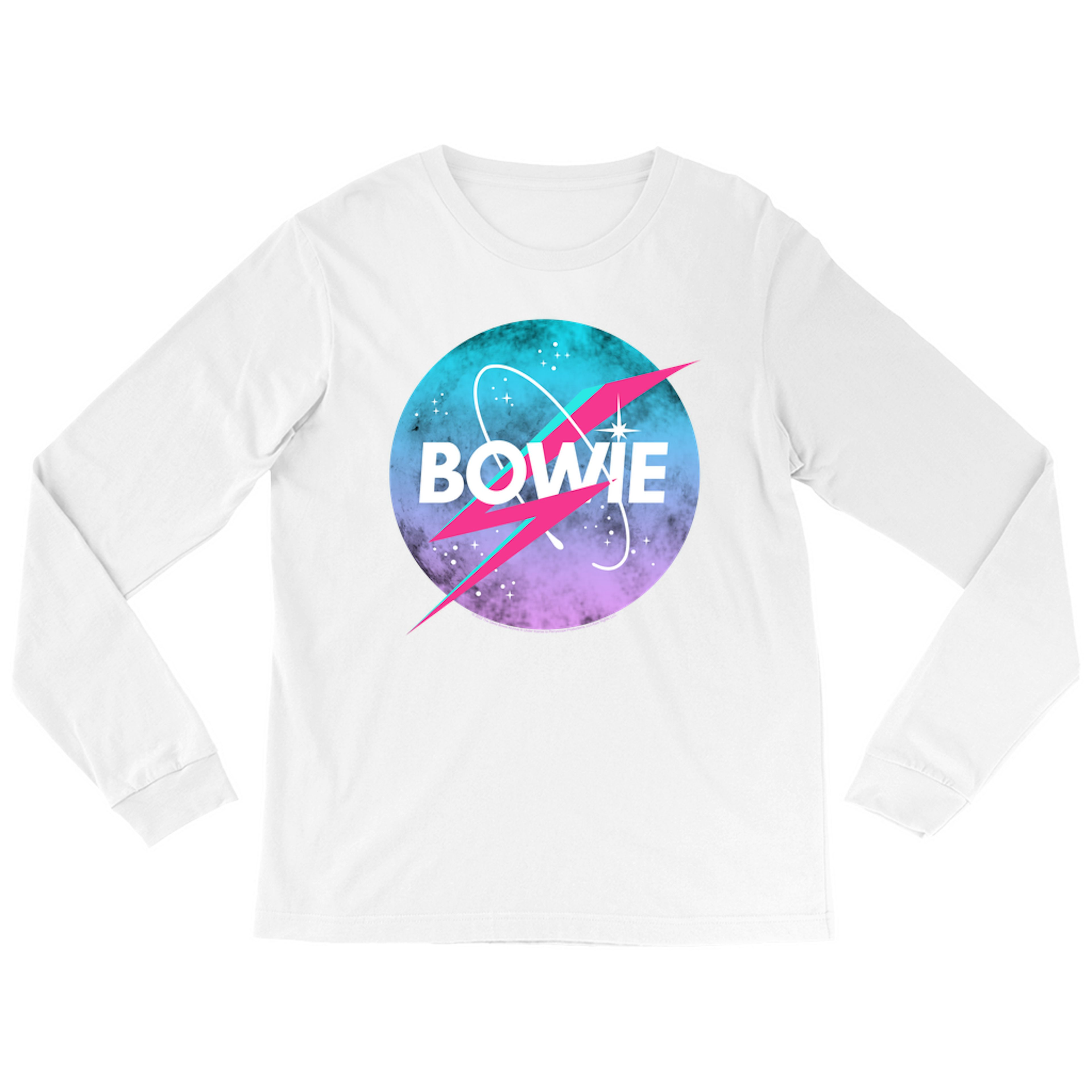 David Bowie Long Sleeve Shirt | Pastel Bowie NASA Inspired Logo ...