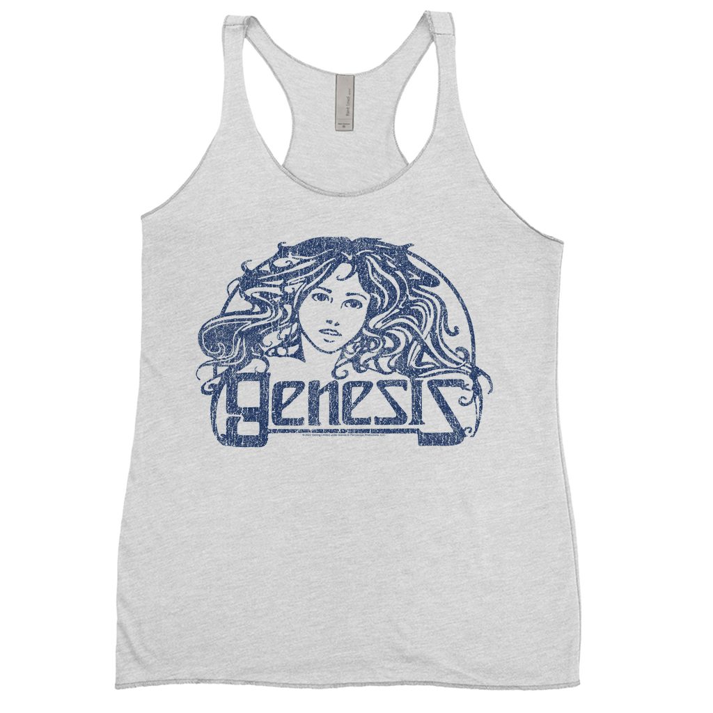 Genesis Ladies' Tank Top | Navy Vintage Art Nouveau Logo Distressed ...