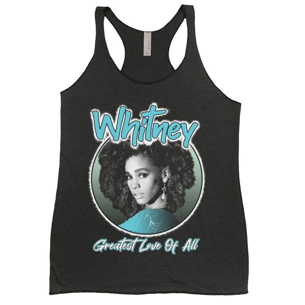 Whitney Houston Ladies' Tank Top | Turquoise Greatest Love Of All Album ...