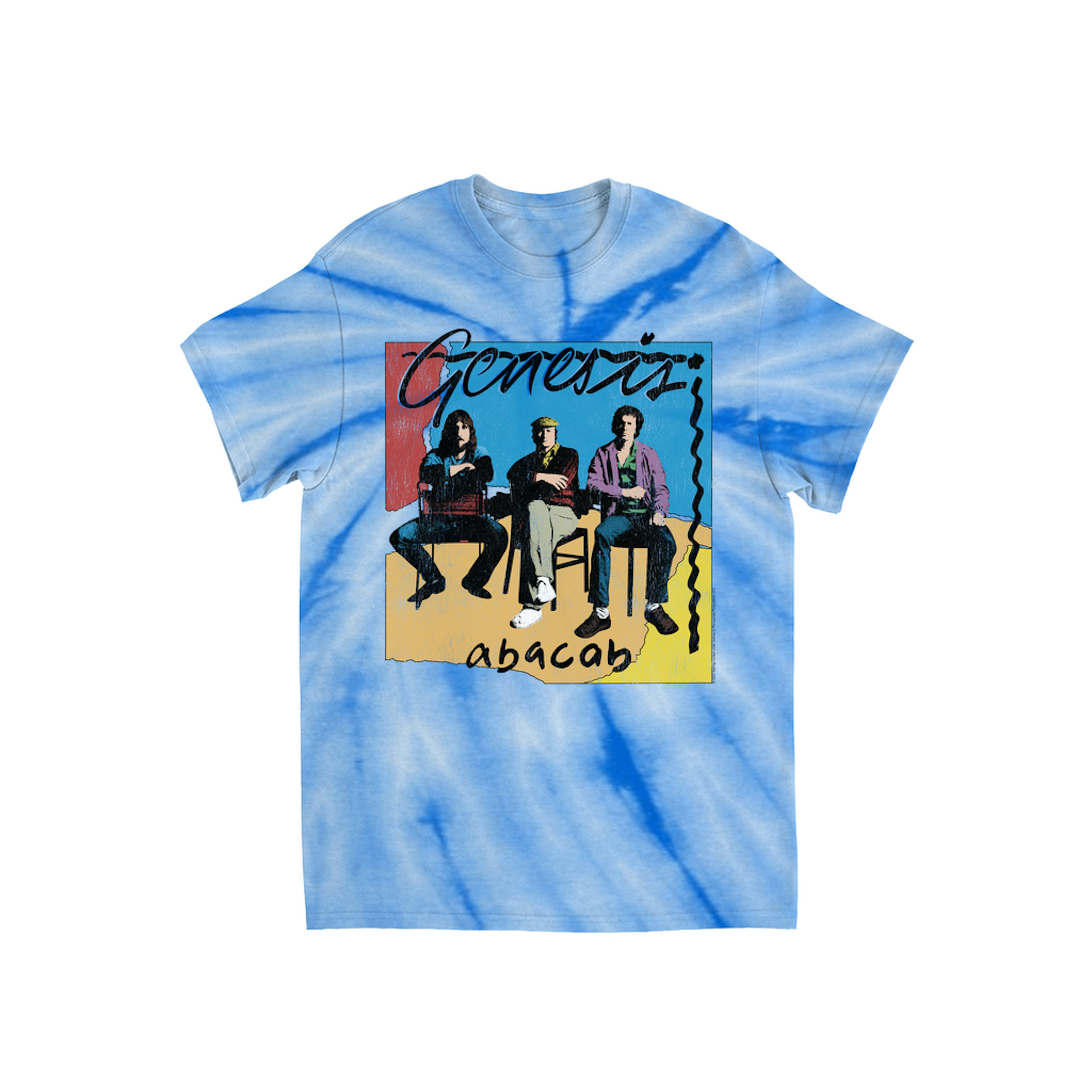 Genesis Tie Dye T-Shirt | Abacab Album Retro Image DIstressed Genesis Shirt