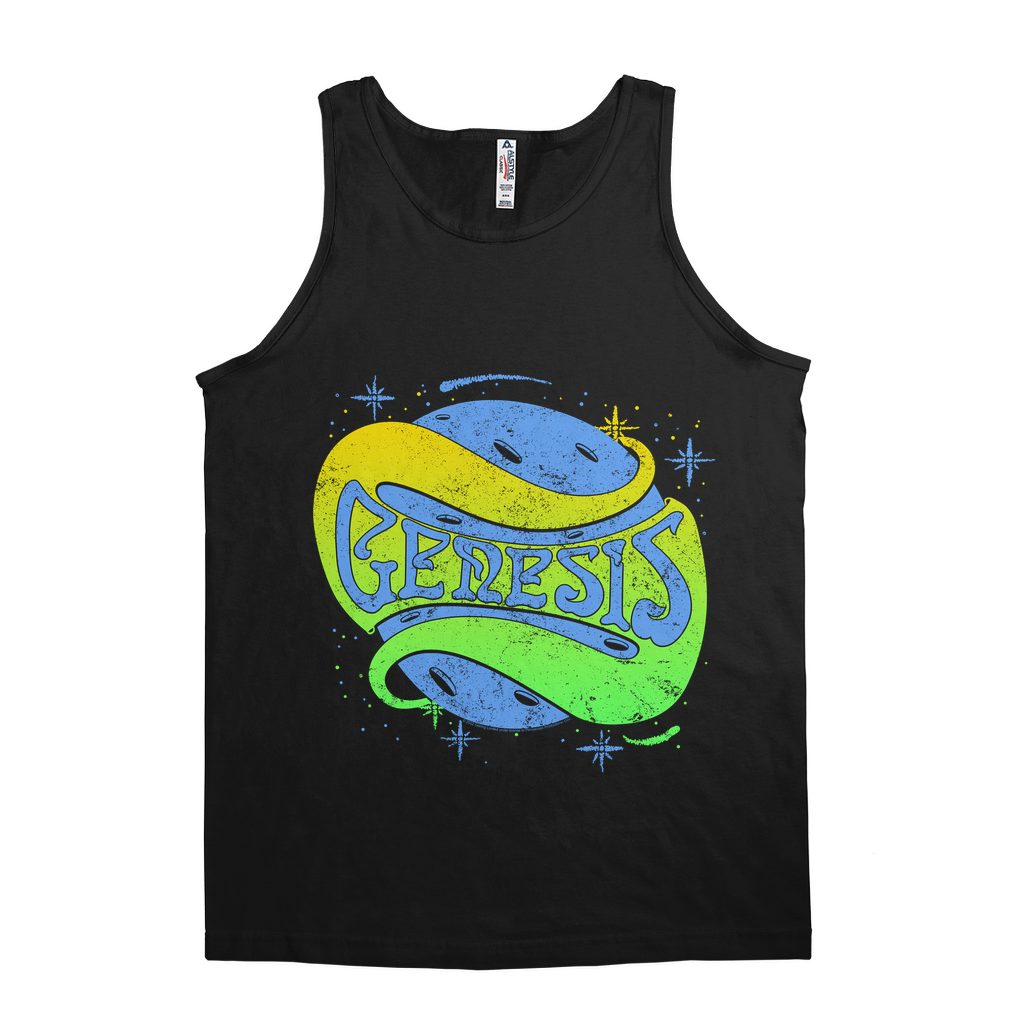 Genesis Unisex Tank Top | Retro Planetary Logo Distressed (Merchbar ...