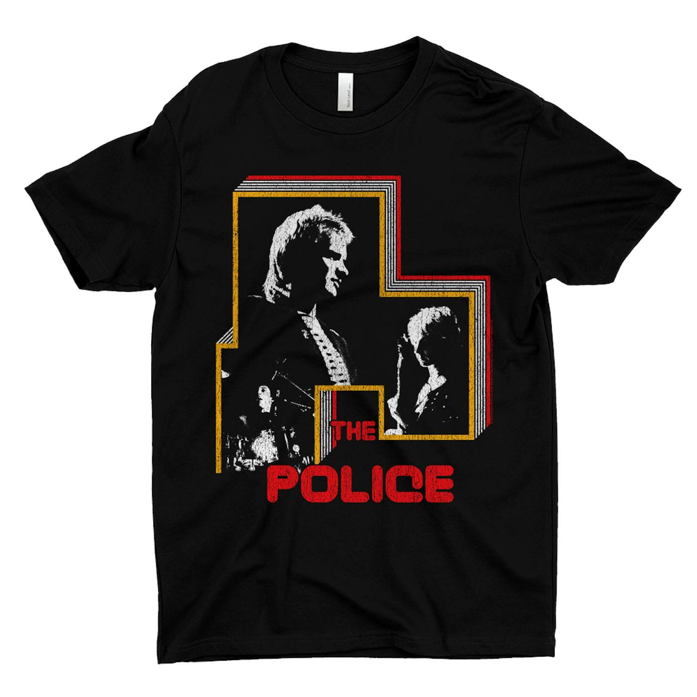 The Police T-Shirt | Retro Bordered Shadow Live In Concert Distressed ...