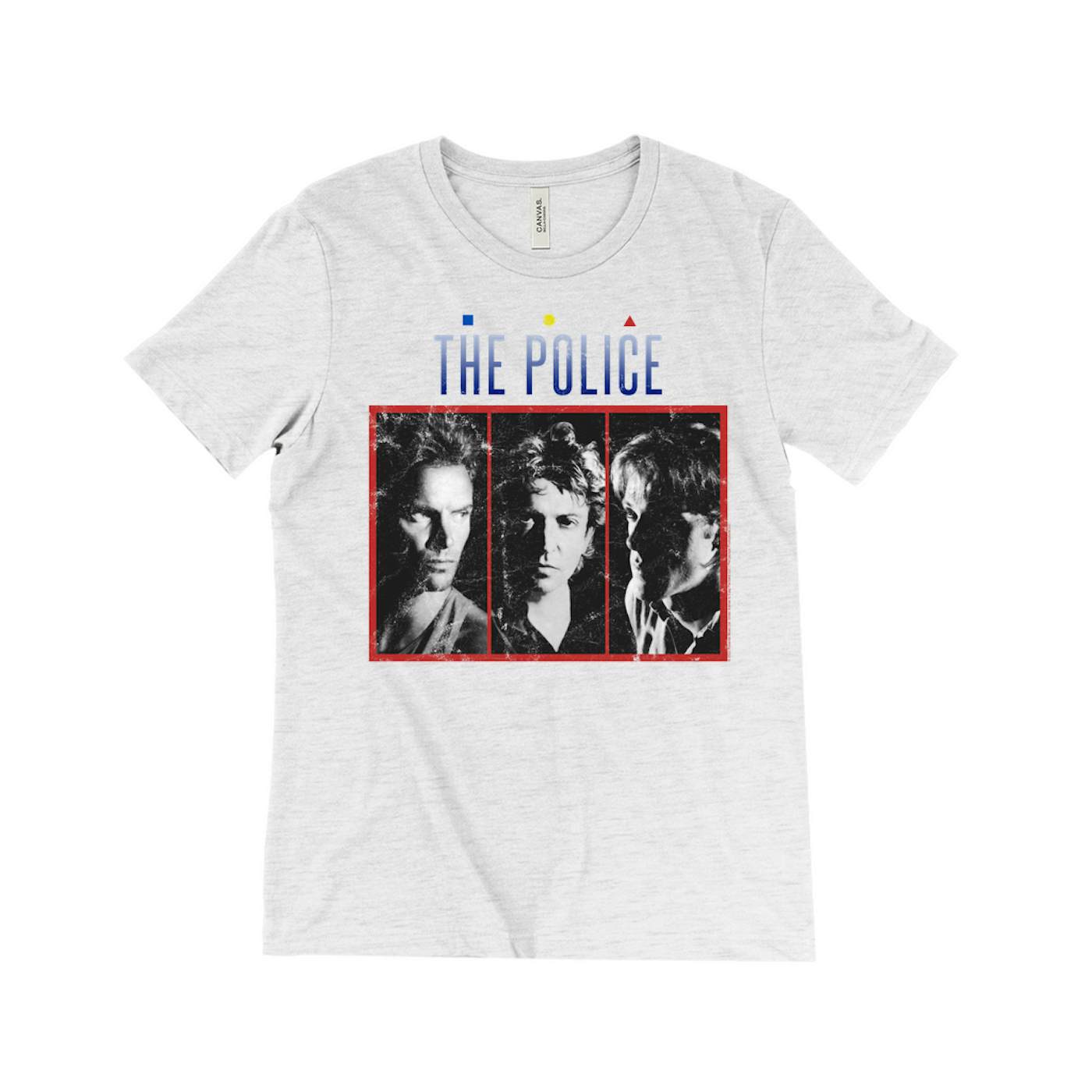 The Police Triblend T-Shirt | The Singles Album Art Image Distressed ...