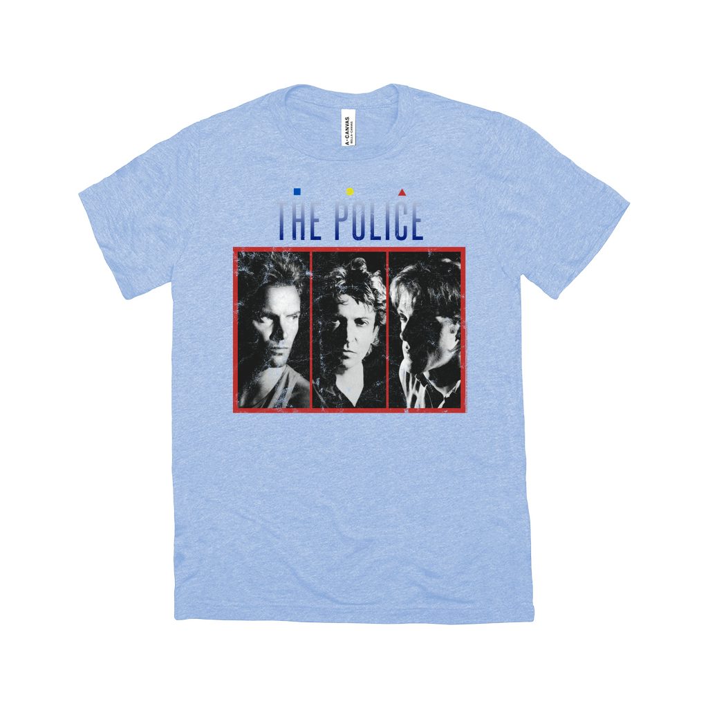 The Police Triblend T-Shirt | The Singles Album Art Image Distressed ...