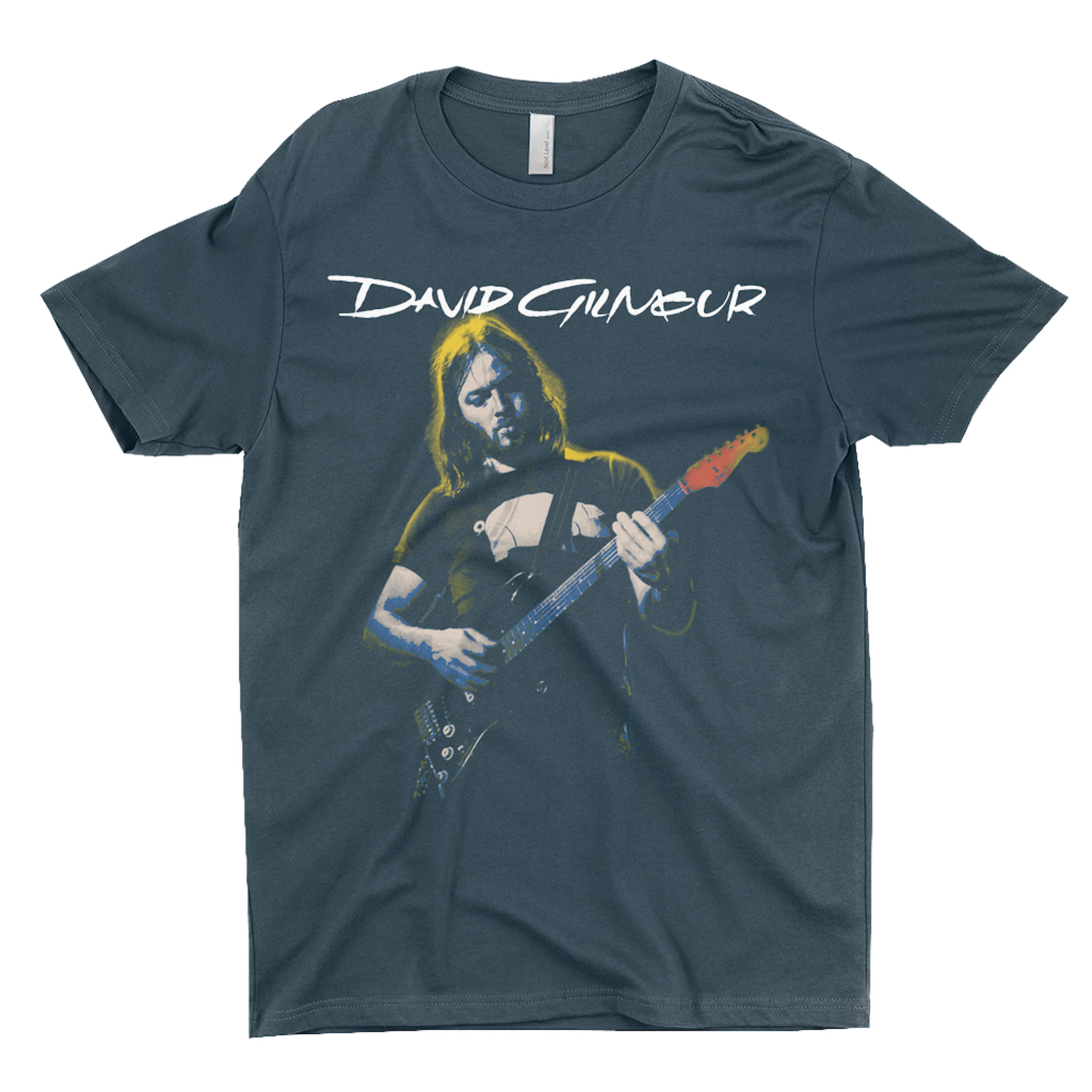 David Gilmour T-Shirt | 1977 Color Tinted Photo With Logo David Gilmour ...