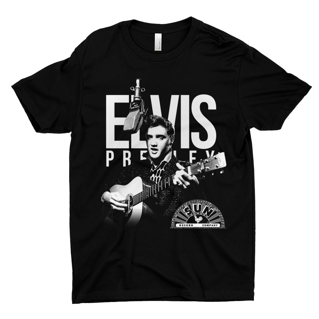 Elvis Presley T-Shirt | Performing In White With Logo Elvis Presley Shirt