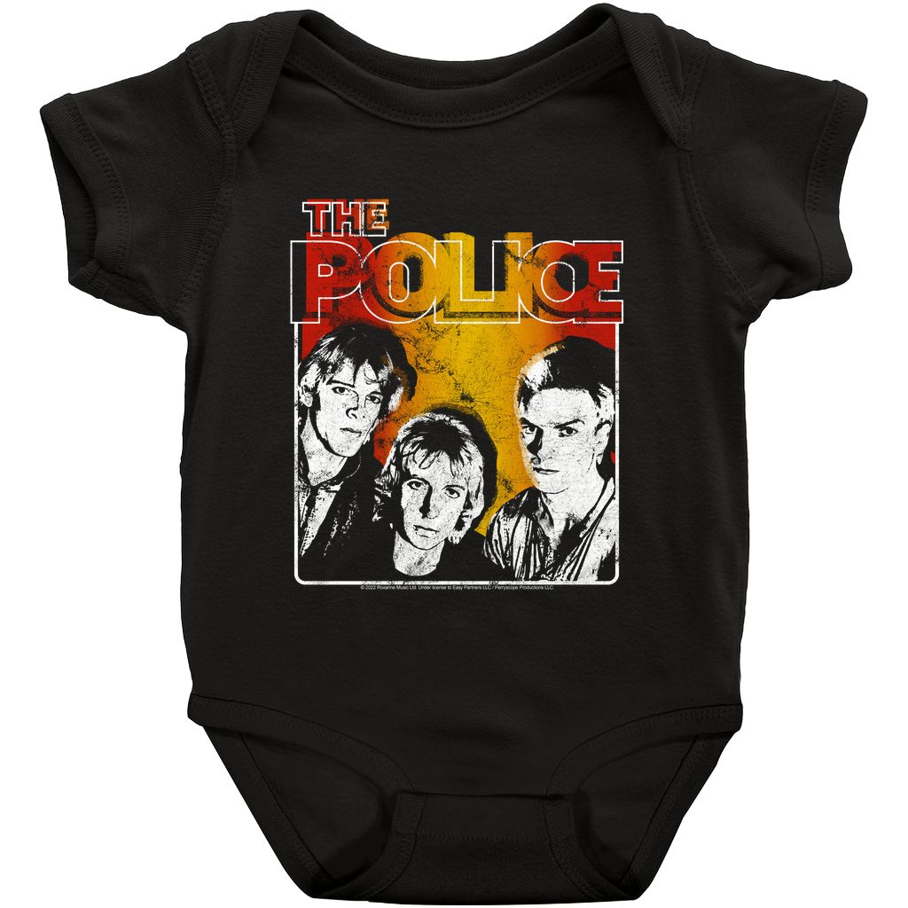 The Police Baby Short Sleeve Bodysuit | Outlandos Ombre Trio Distressed ...