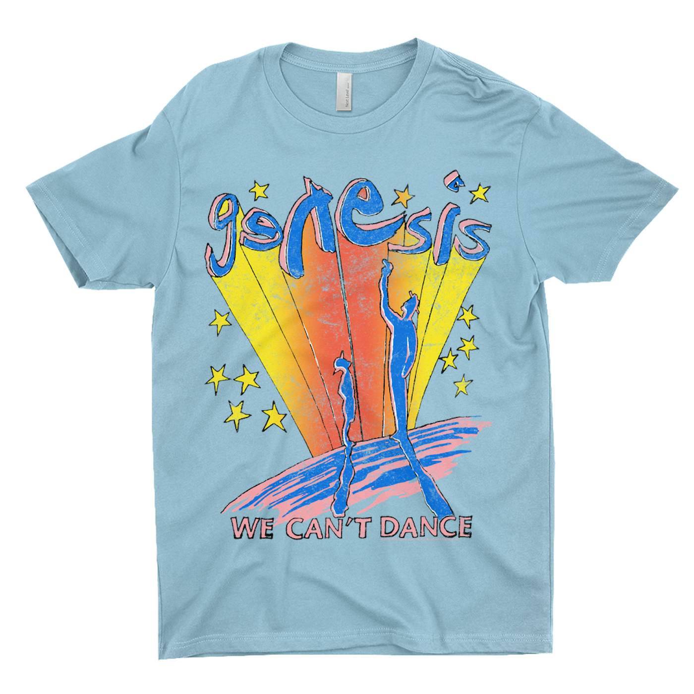 Genesis T-Shirt | We Can't Dance Colorful Sketch Distressed Genesis Shirt