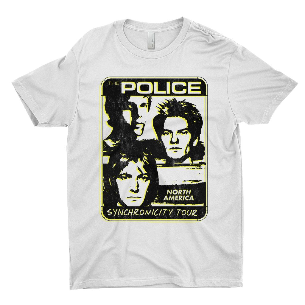 The Police T-Shirt | Back Yellow Synchronicity Tour The Police Shirt