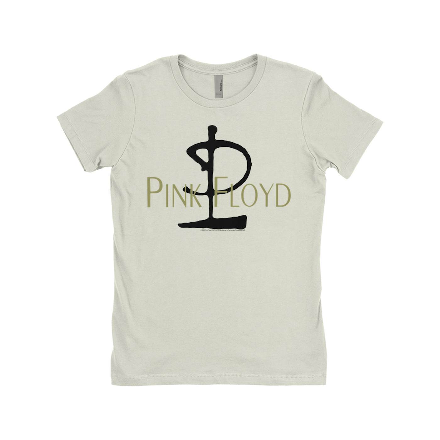 Pink Floyd Ladies' Boyfriend T-Shirt | Symbol And Logo Olive Pink Floyd ...
