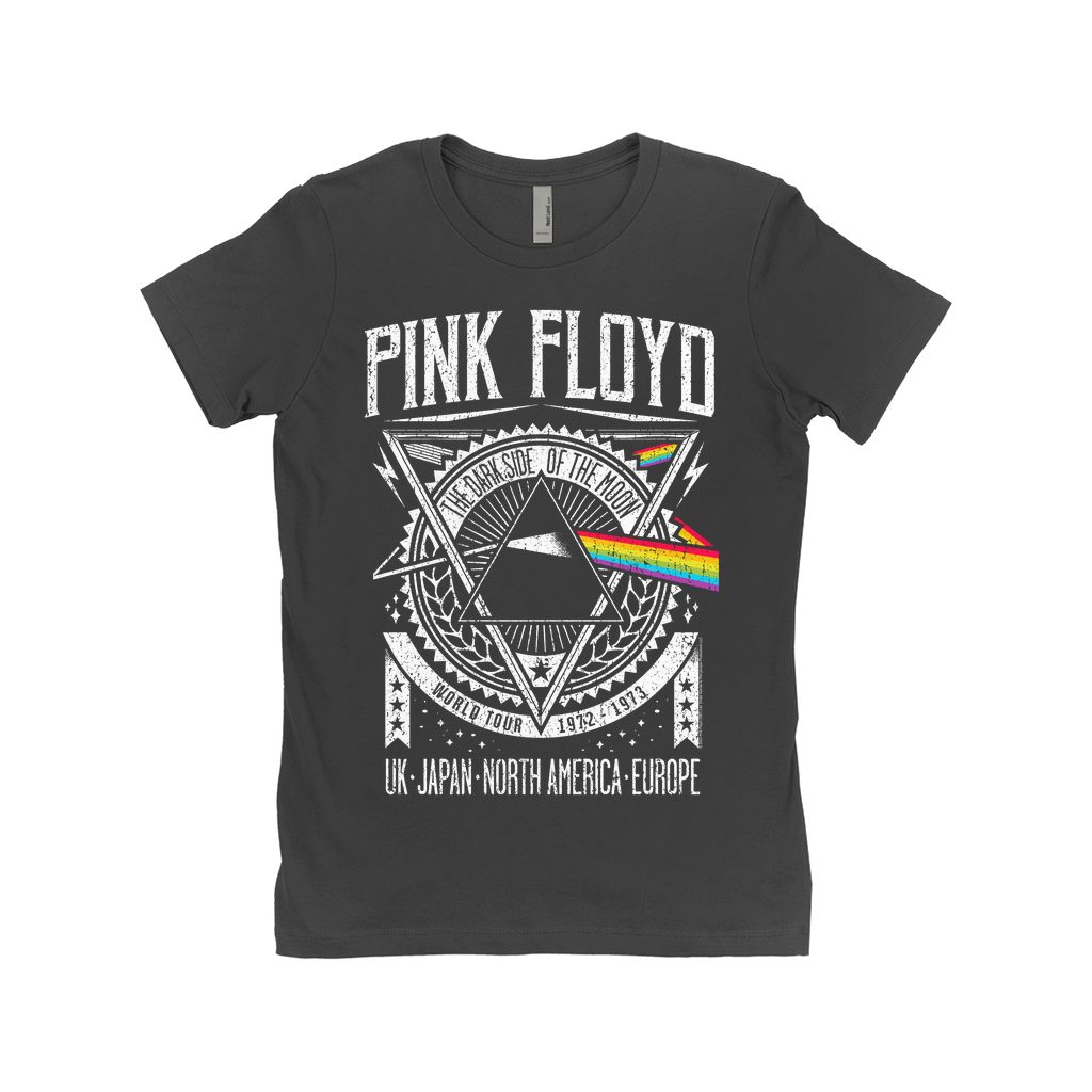 Pink Floyd Ladies' Boyfriend T-Shirt | Dark Side Of The Moon World Tour ...