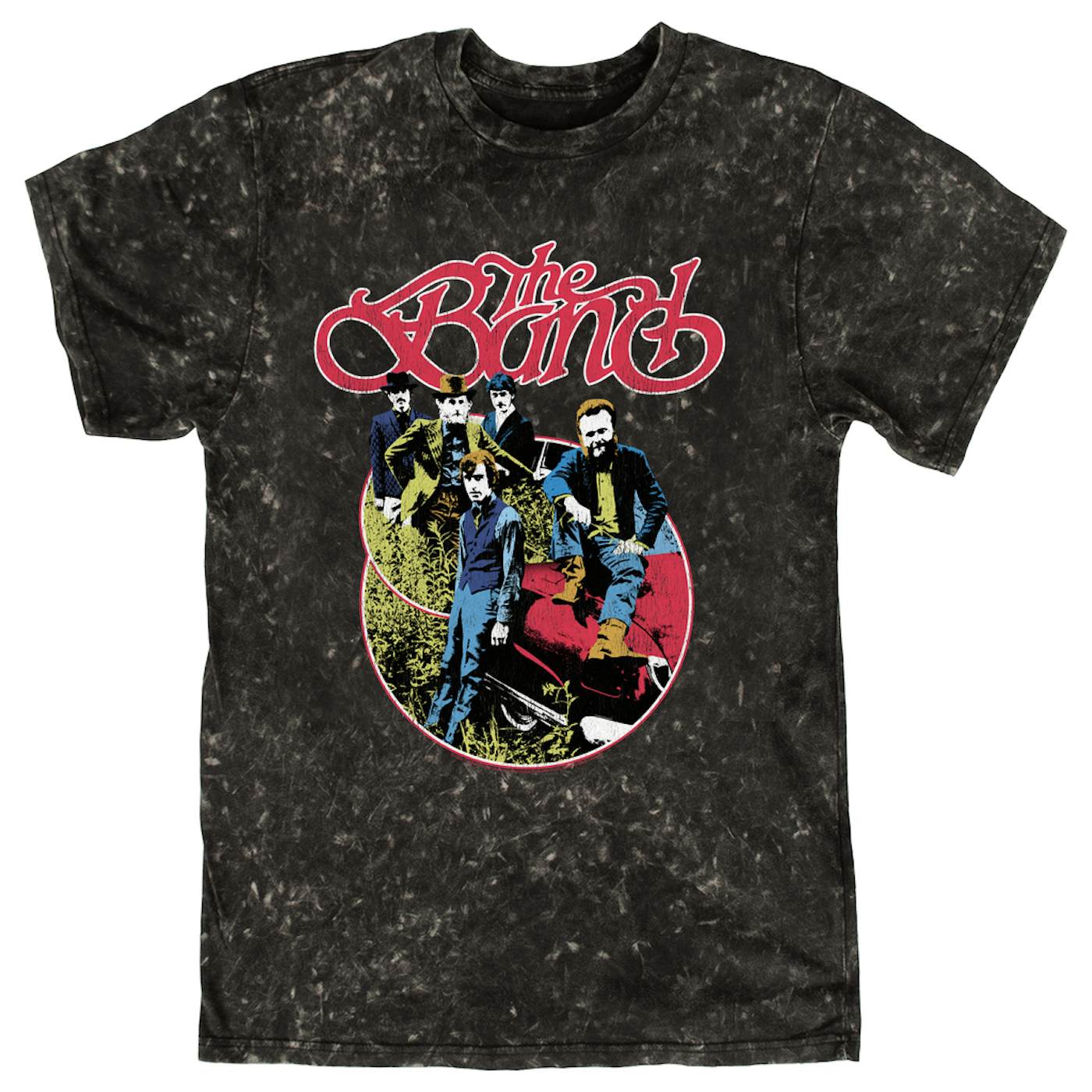 The Band T-shirt | Group Photo Car Design Distressed The Band Mineral ...
