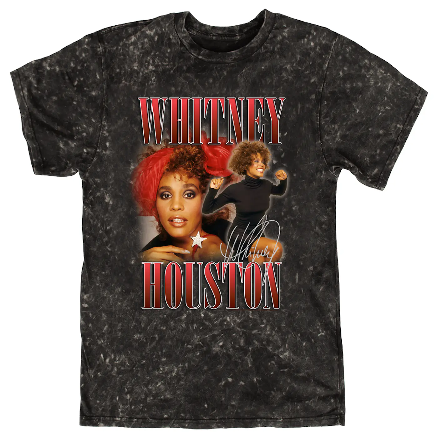 Whitney Houston T-shirt | Whitney Houston Red Collage Design Whitney ...