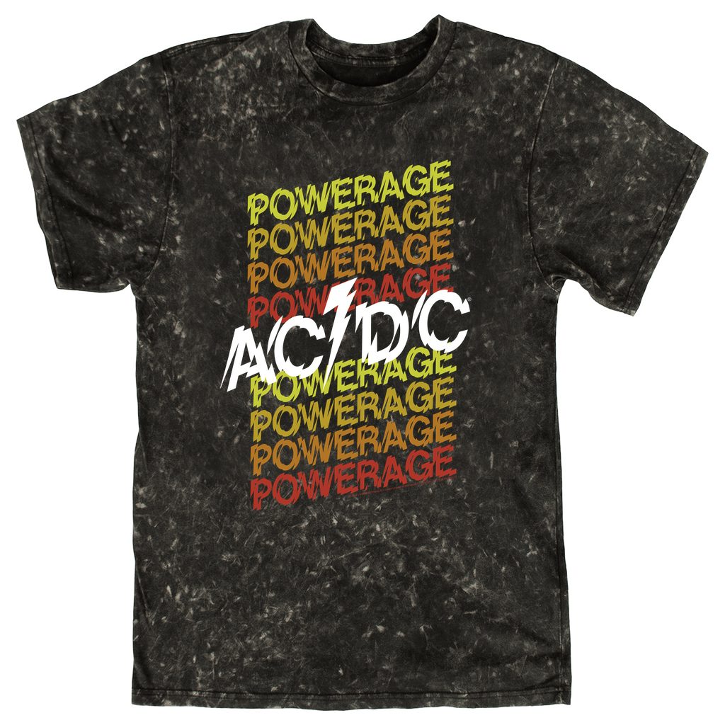 AC/DC T-shirt | Ombre Powerage, Powerage, Powerage Logo Mineral Wash Shirt