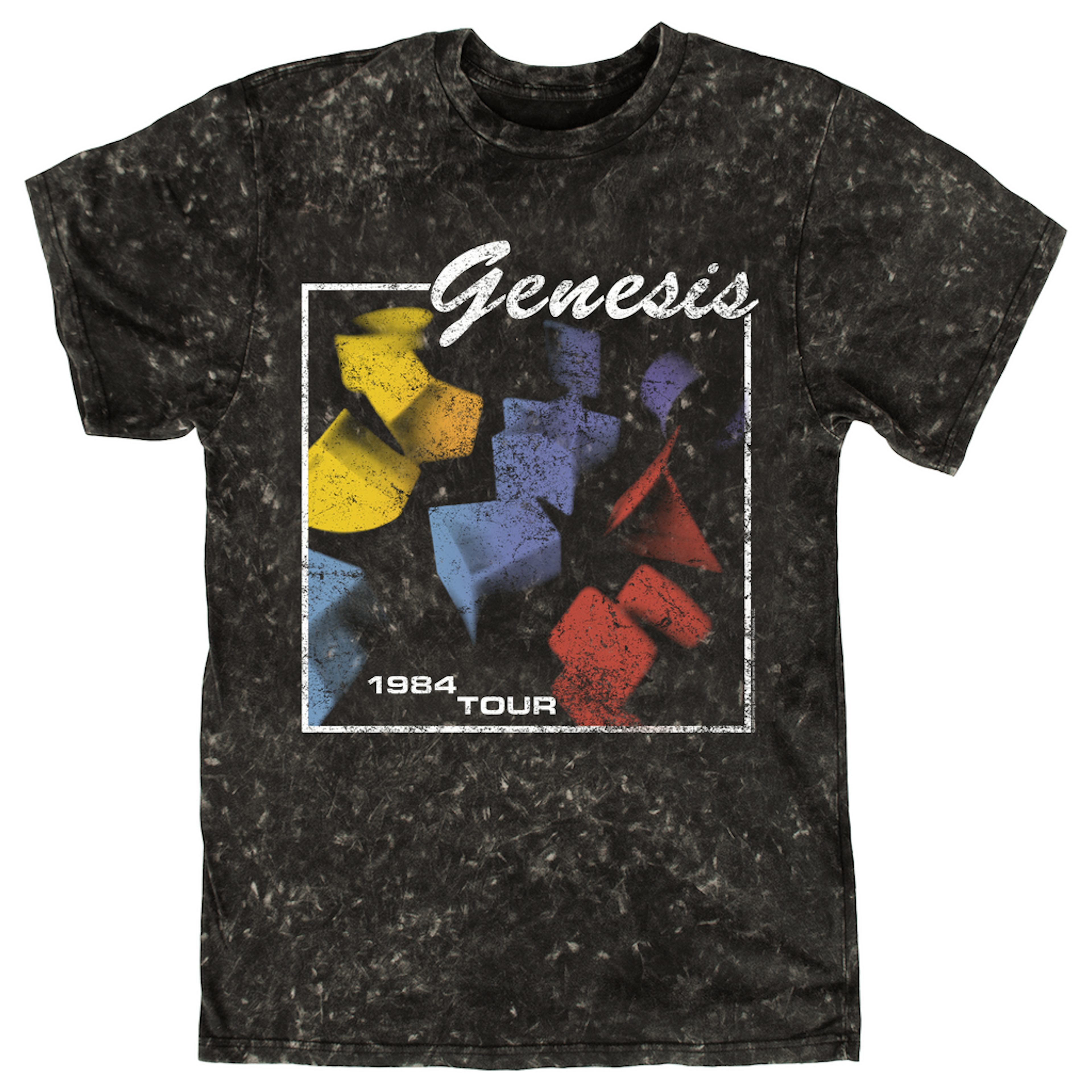 Genesis T-shirt | In Concert 1984 Tour Distressed Genesis Mineral Wash ...