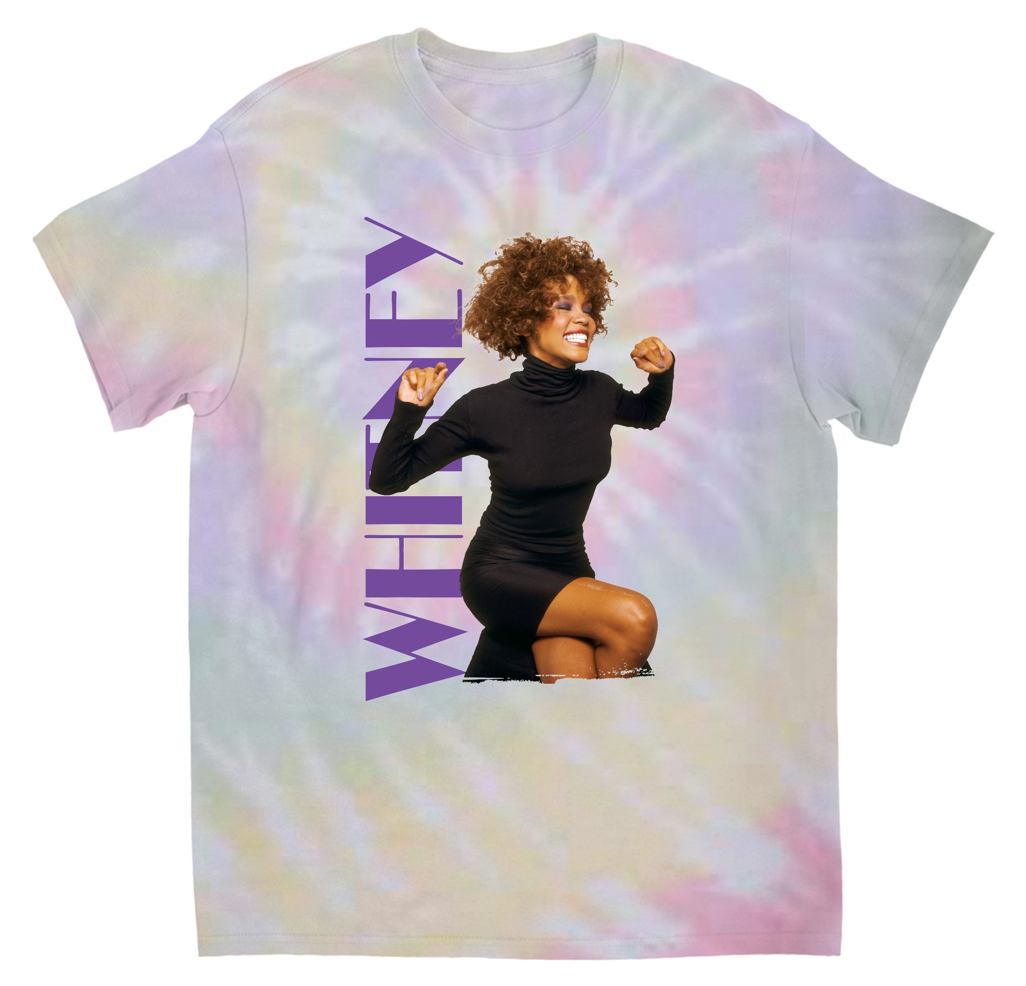 Whitney Houston T-Shirt | Whitney Photo And Purple Logo Image (Merchbar ...