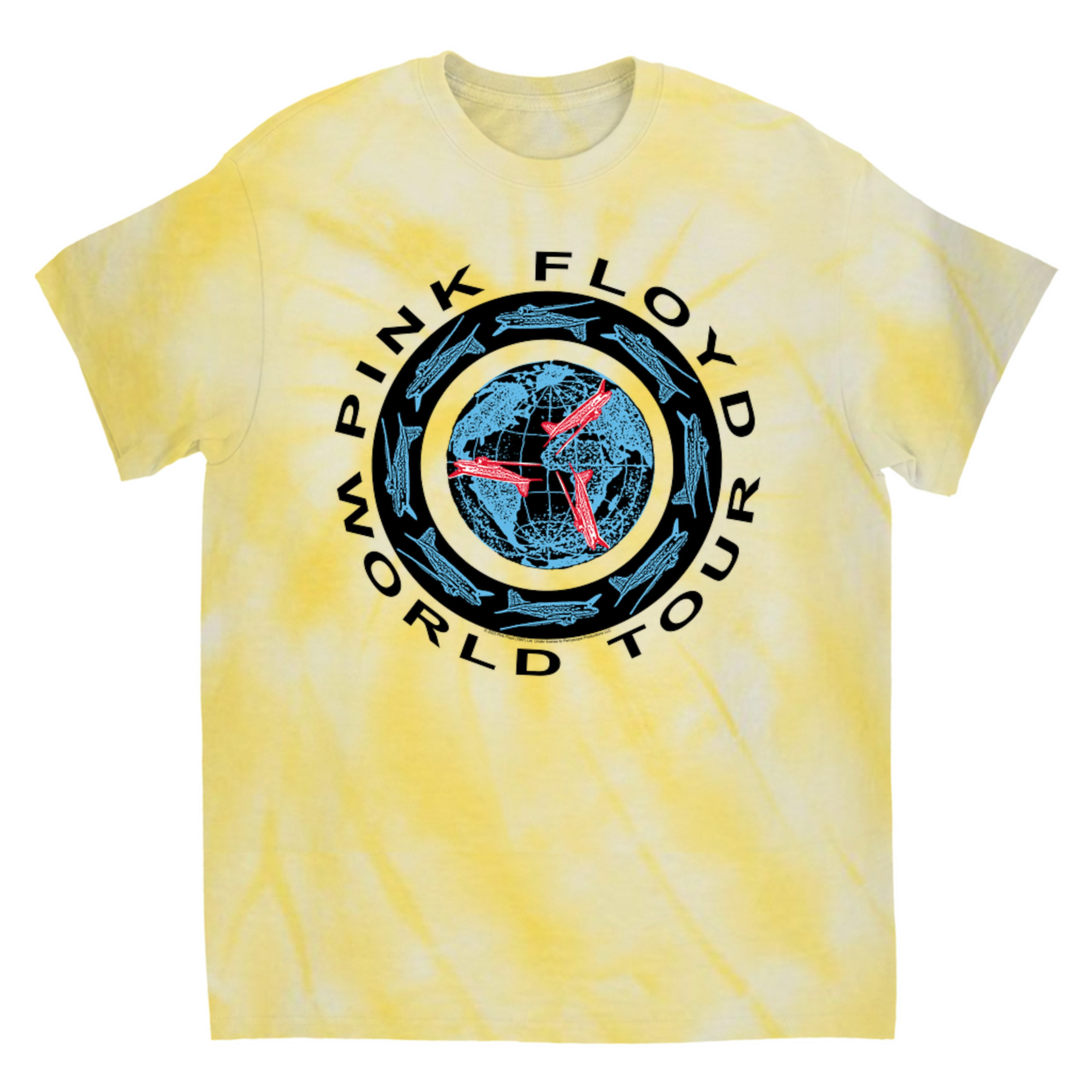 Pink Floyd T-Shirt | World Tour 1987 Circular Logo Pink Floyd Tie Dye Shirt