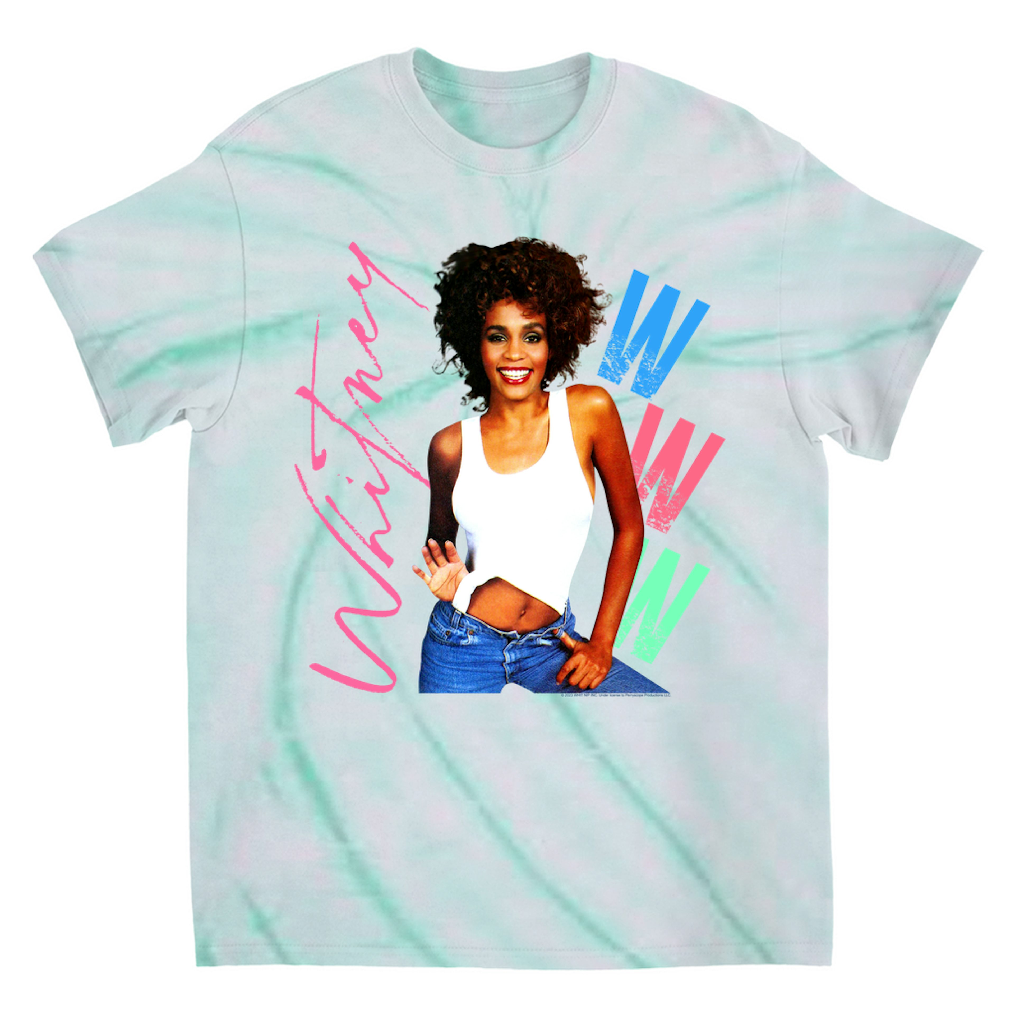 Whitney Houston T-Shirt | Whitney Pastel W Design (Merchbar Exclusive ...
