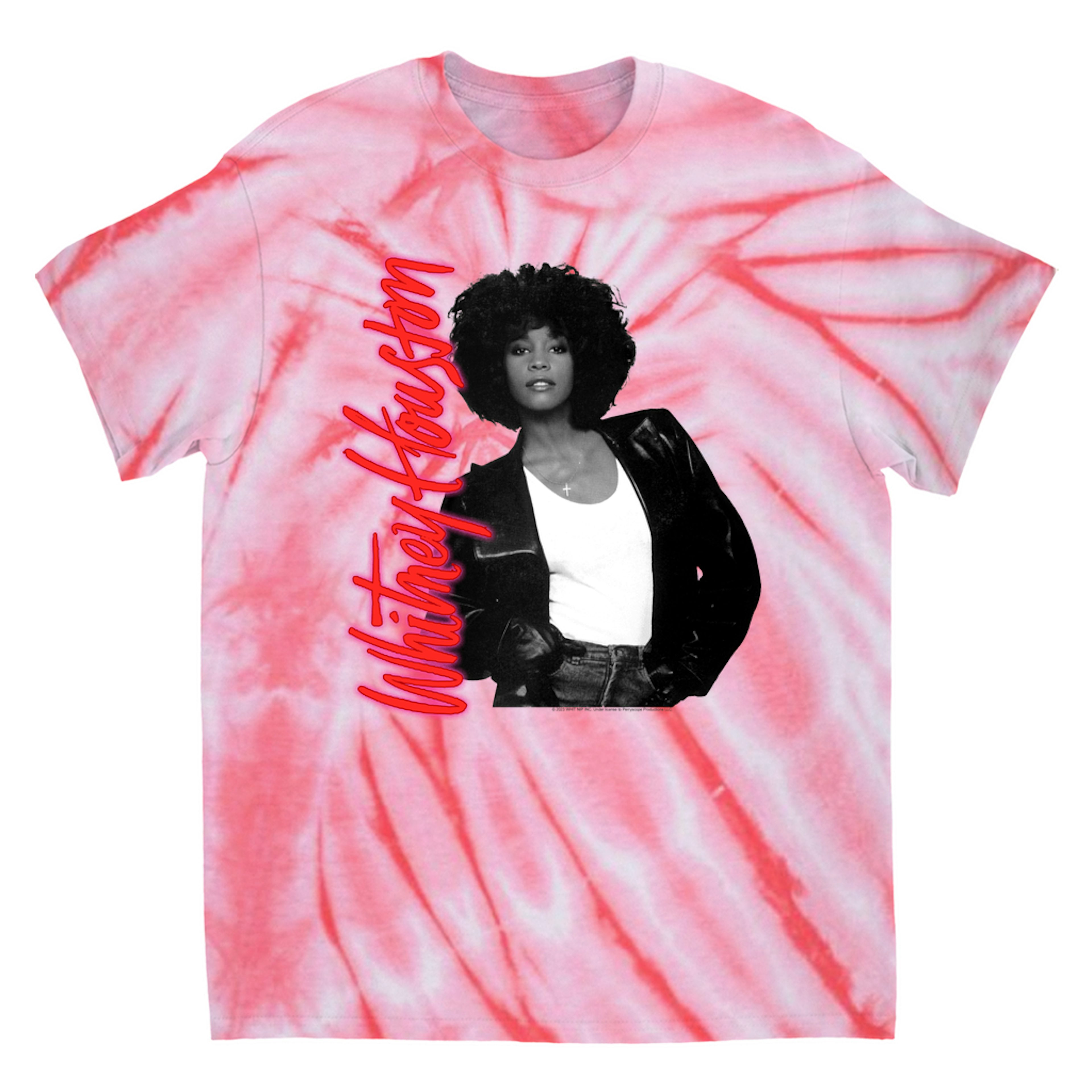 Whitney Houston T-Shirt | Whitney Houston Album Photo and Red Neon Logo ...