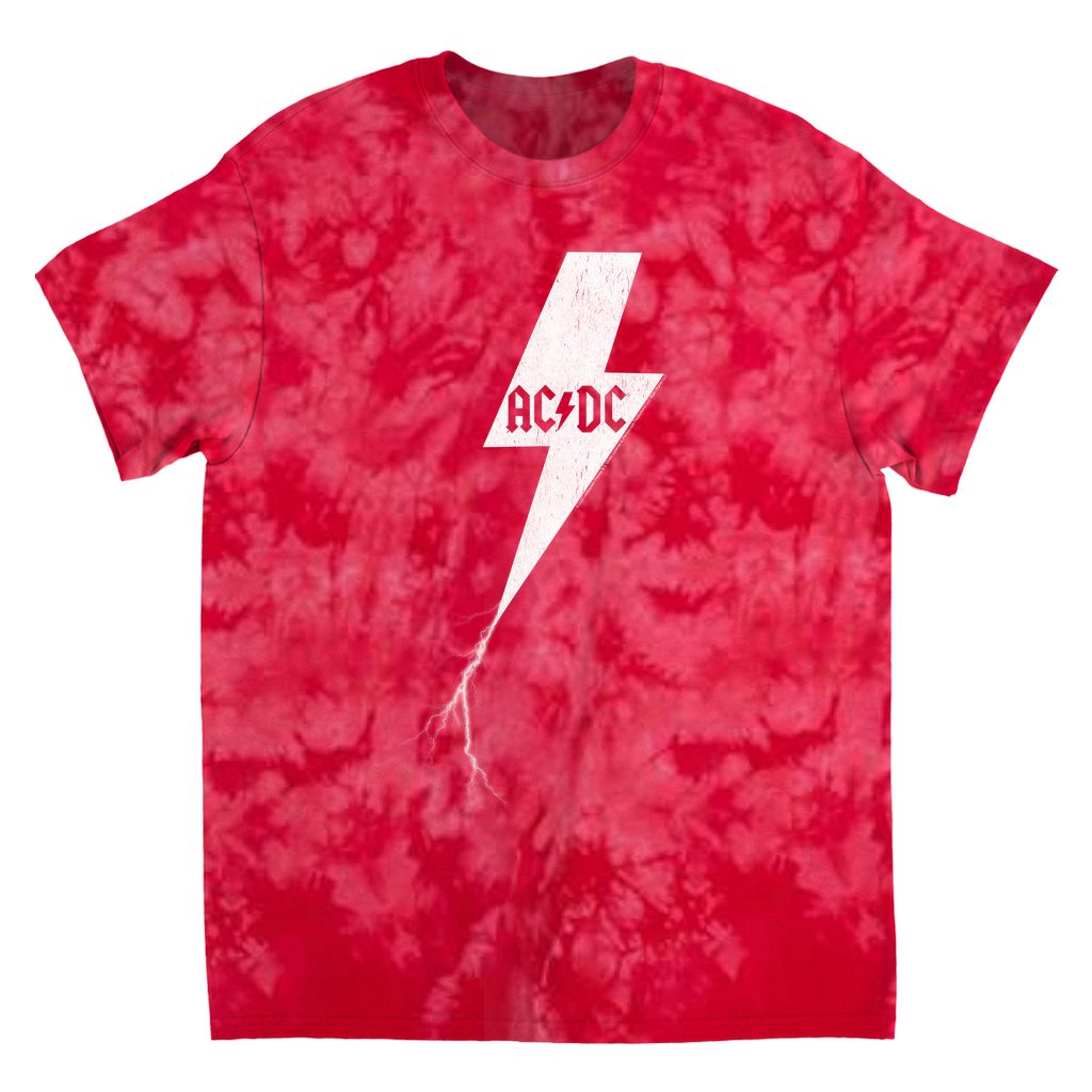 AC/DC T-Shirt | Lightning Bolt Strike Logo Distressed (Merchbar ...