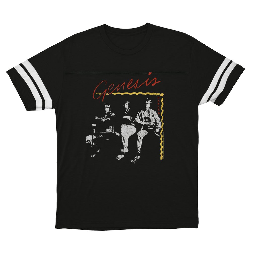 Genesis T-Shirt | Abacab Album Design Distressed Genesis Football Shirt