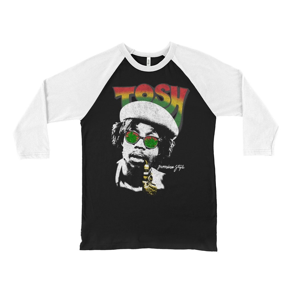 Peter Tosh 3/4 Sleeve Baseball Tee | Jamaican Style Peter Tosh Shirt