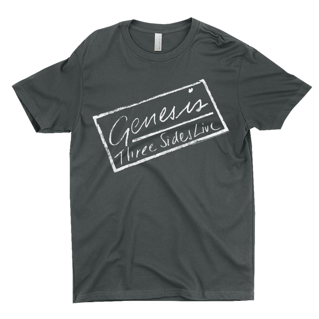 Genesis T-Shirt | Three Sides Lives Album Design Distressed Genesis Shirt