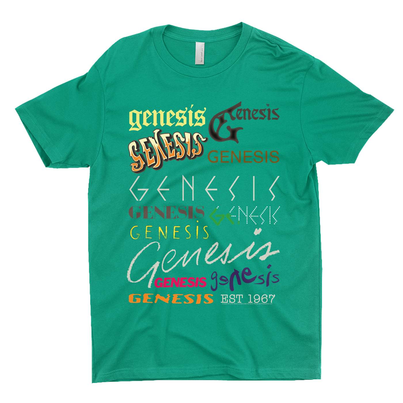 Genesis T-Shirt | Album Logos Through The Years Genesis Shirt